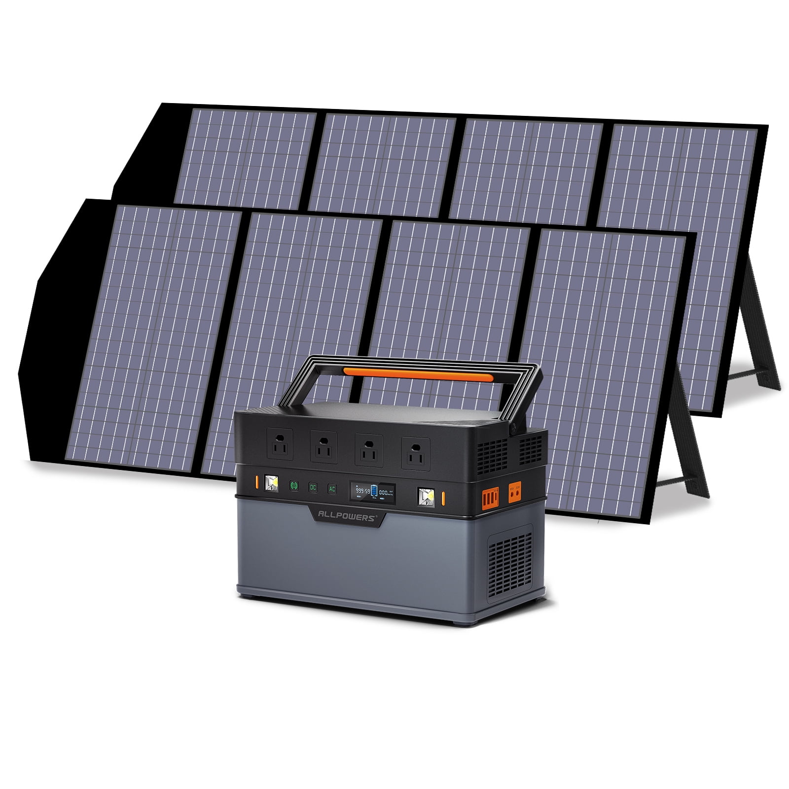 ALLPOWERS S1500 Solar Generator Kit, 2 Pack 140W Panel with 1500W Power ...