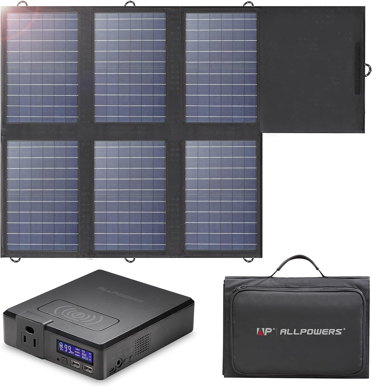 ALLPOWERS S200 Portable Power Station with SP026 Portable Solar Panel ...