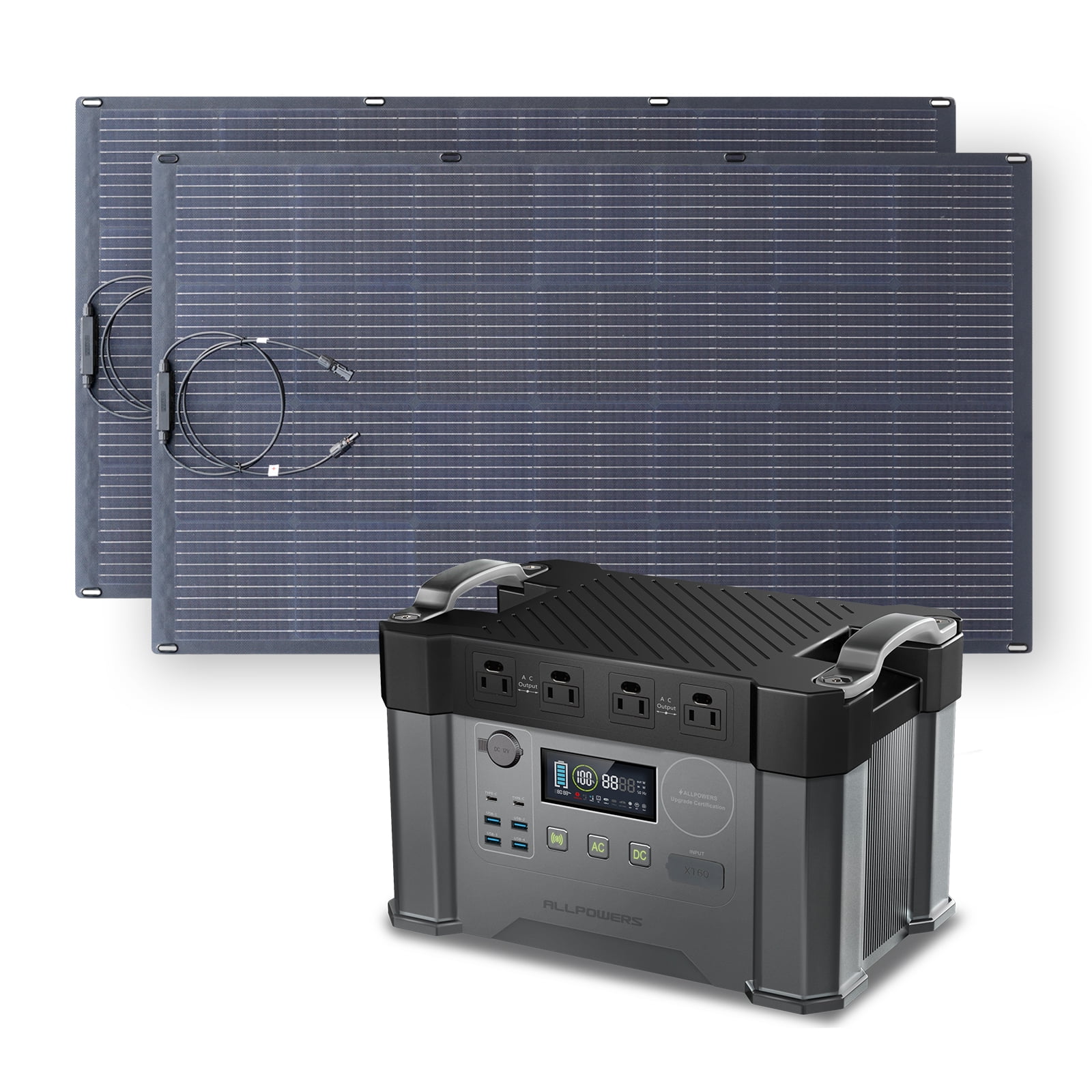 ALLPOWERS S2000 Portable Solar Generator Kit, 2 Pack 200W ...