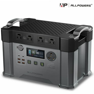 ALLPOWERS S2000 Solar Generator Kit, include 2000W 1500Wh Portable Power Station with 2 Pack ...