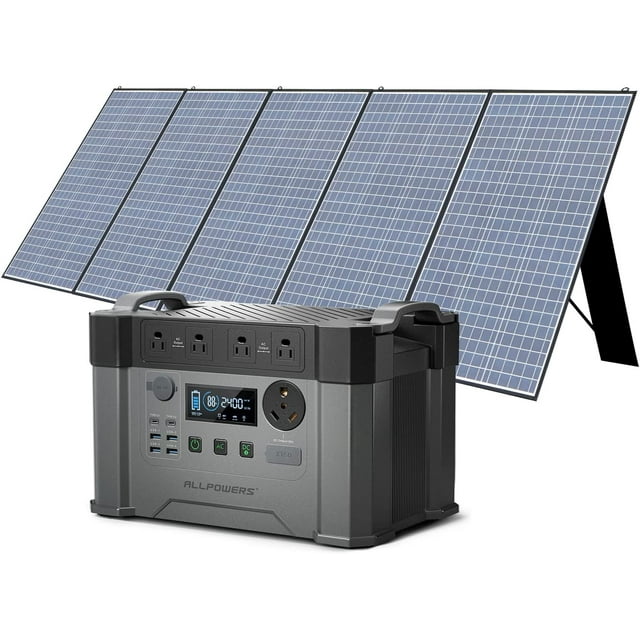 ALLPOWERS S2000 Pro Solar Generator Kit, 2400W 1500Wh Power Station ...