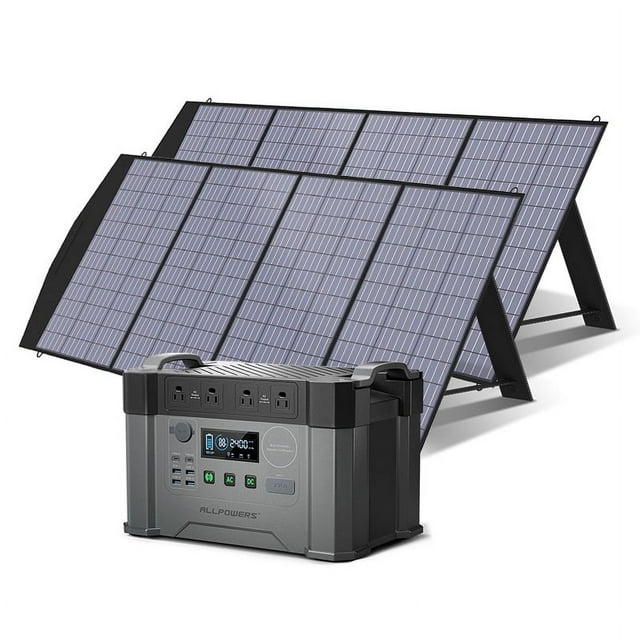 ALLPOWERS S2000 Solar Generator Kit, 2000W 1500Wh Power Station & 2 ...