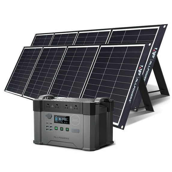ALLPOWERS Eco S2000 Kit: 2000W Power Station & 2x SP035 200W Solar Panel - Walmart.com