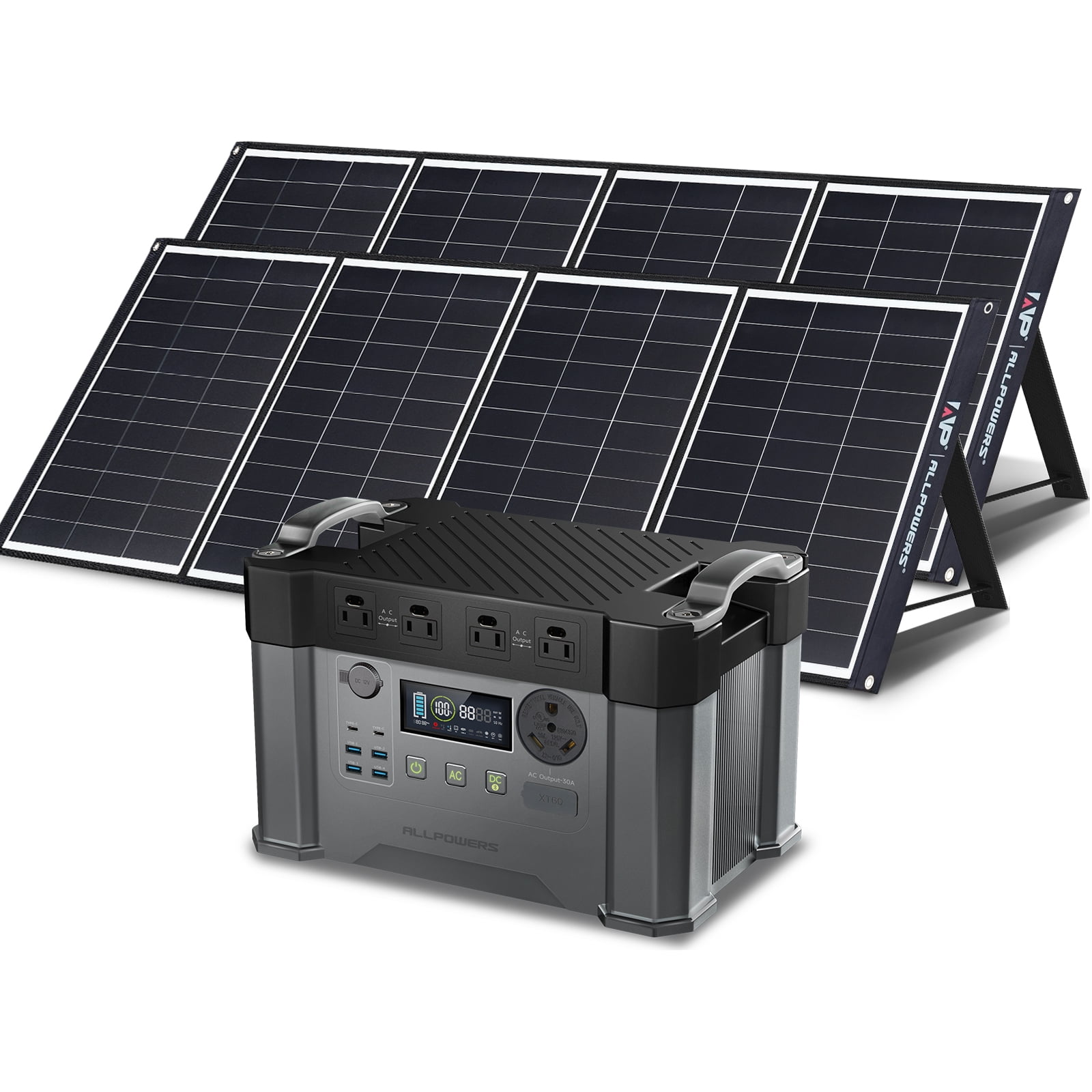 ALLPOWERS S2000Pro Portable Solar Generator Kit, 2 Pack 200W ...