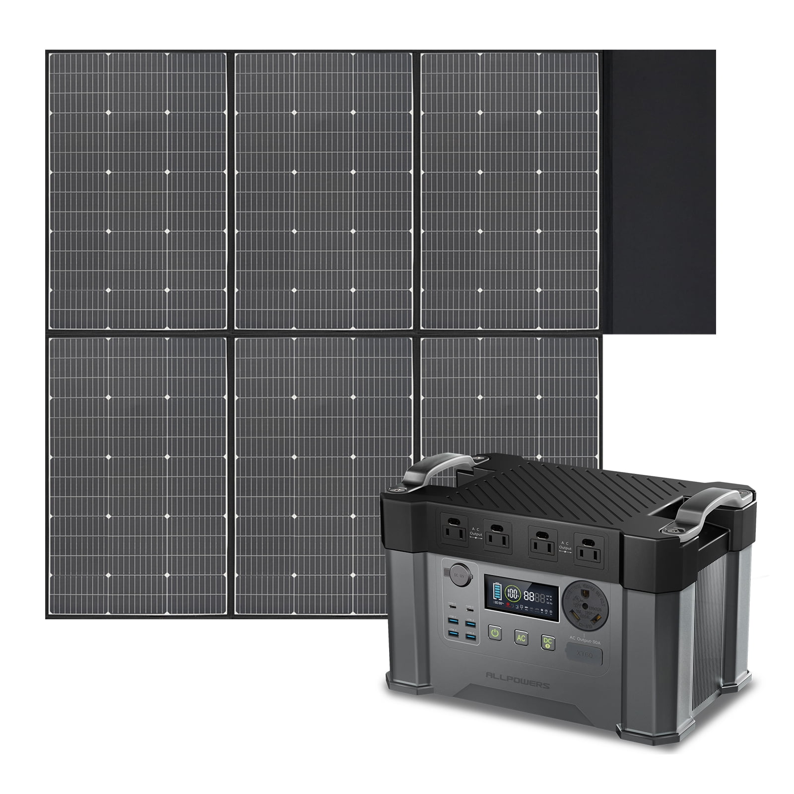ALLPOWERS S2000Pro Portable Solar Generator Kit, 600W Monocrystalline ...