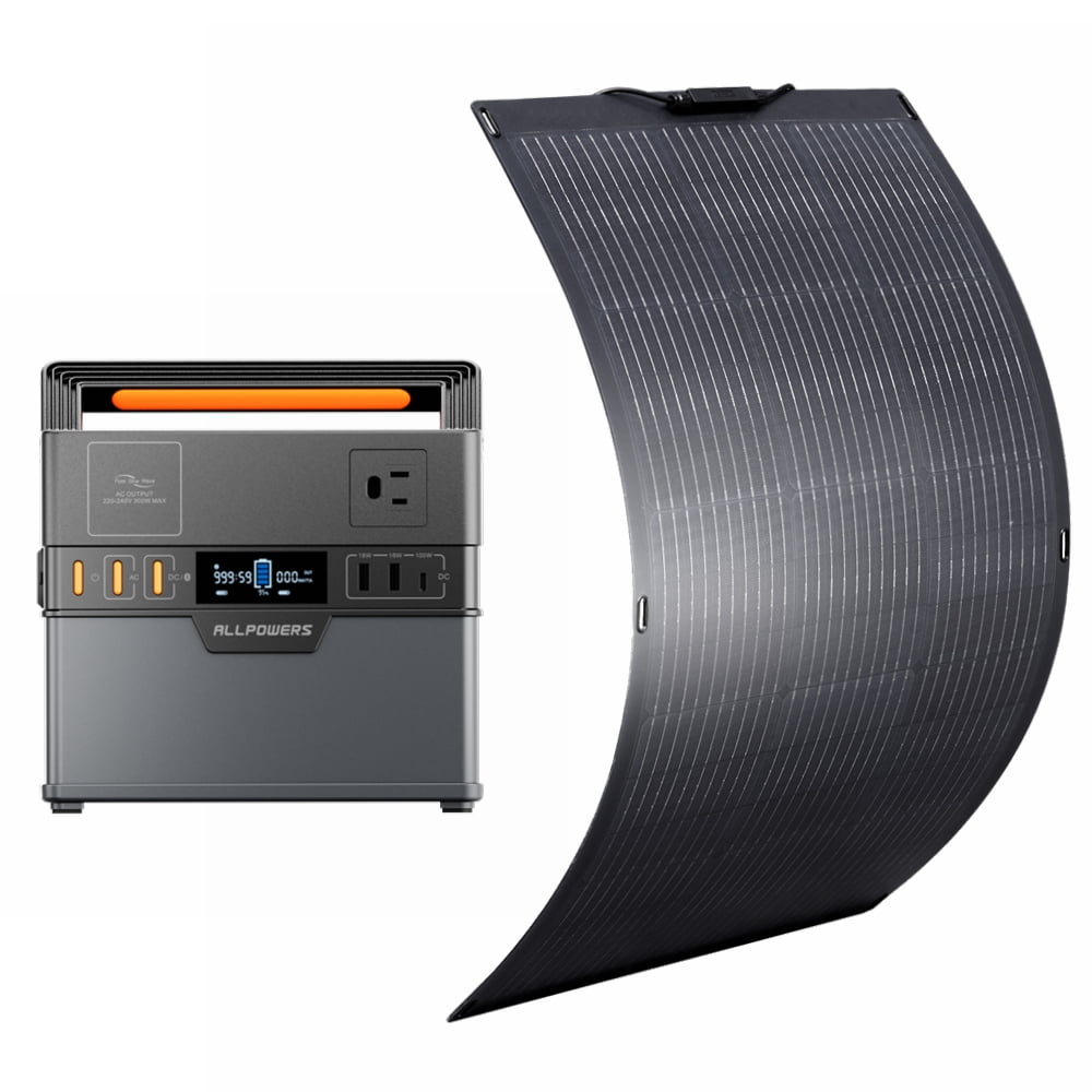 ALLPOWERS S300 Portable Solar Kit, 100W Monocrystalline, 288Wh Power Station - Walmart.com