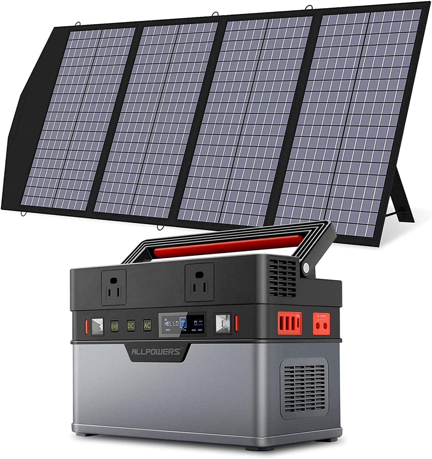 ALLPOWERS 700W Solar Generator Kit with 140W Foldable Panel for RV ...