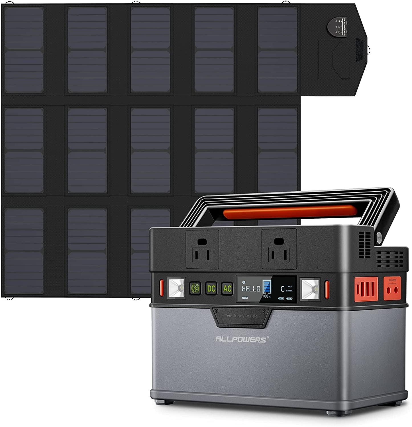 ALLPOWERS 700W Solar Generator Kit with 100W Foldable Solar Panel ...