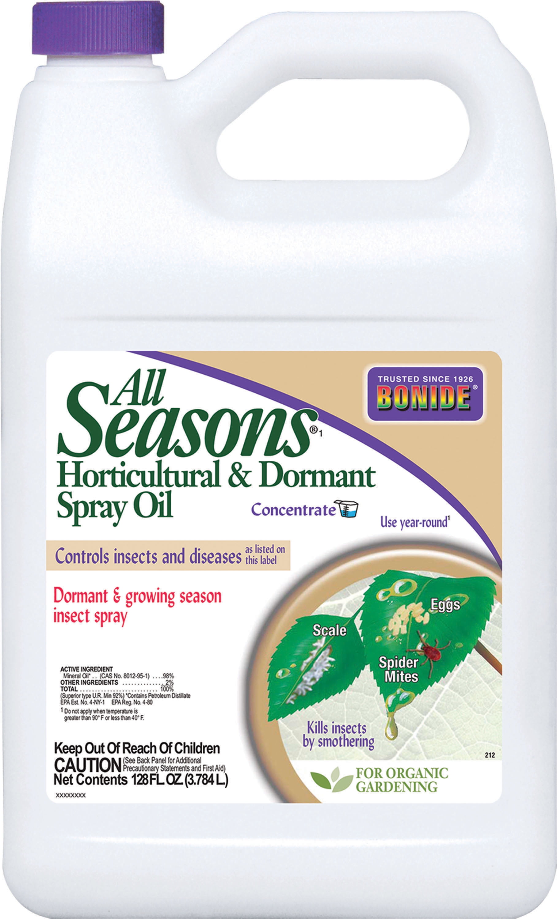 Bonide Organic All Seasons Hort. & Dormant Oil Conc. for Plants, Trees ...