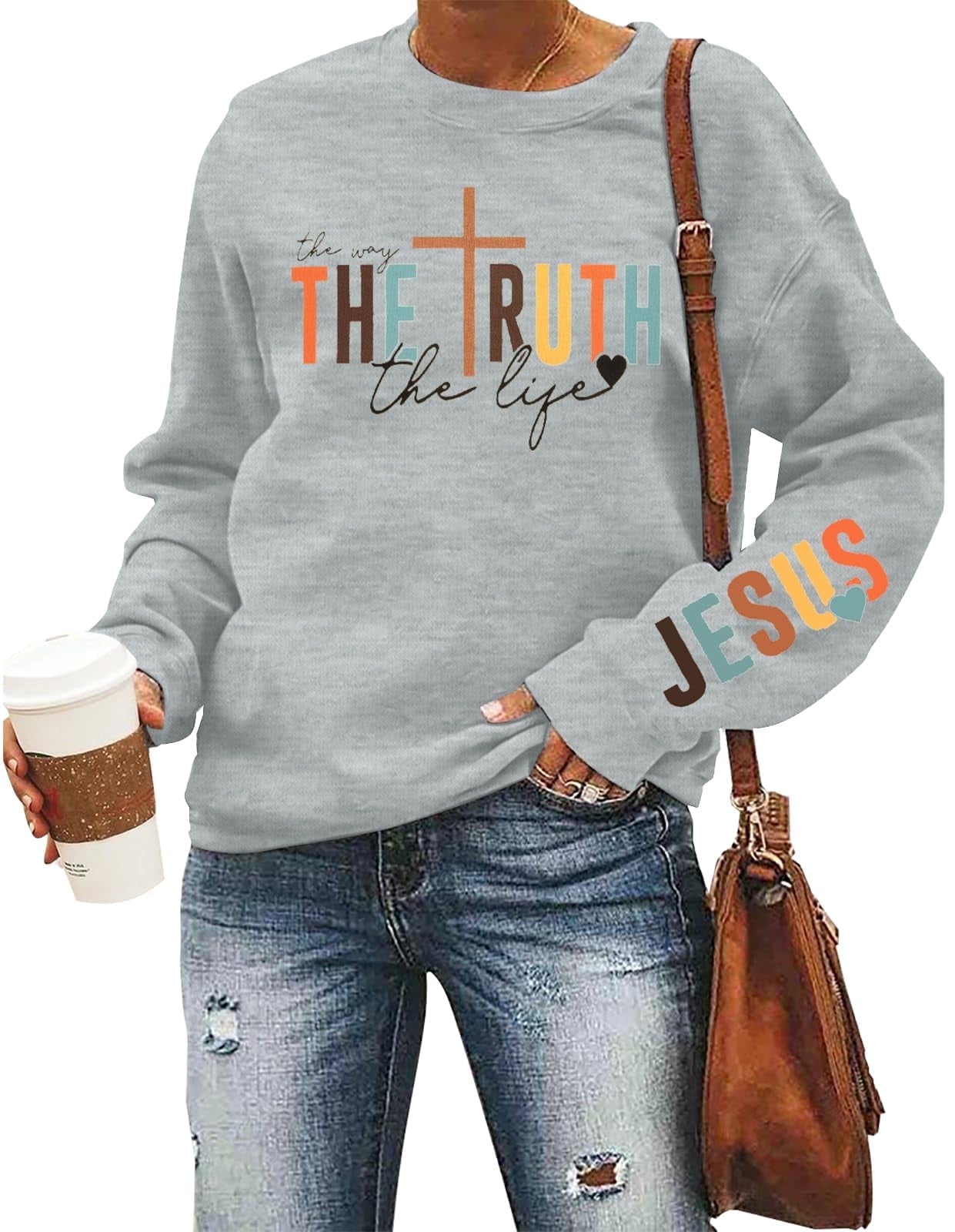 ALLTB Christian Sweatshirt Women Bible Verse Pullover Religious ...