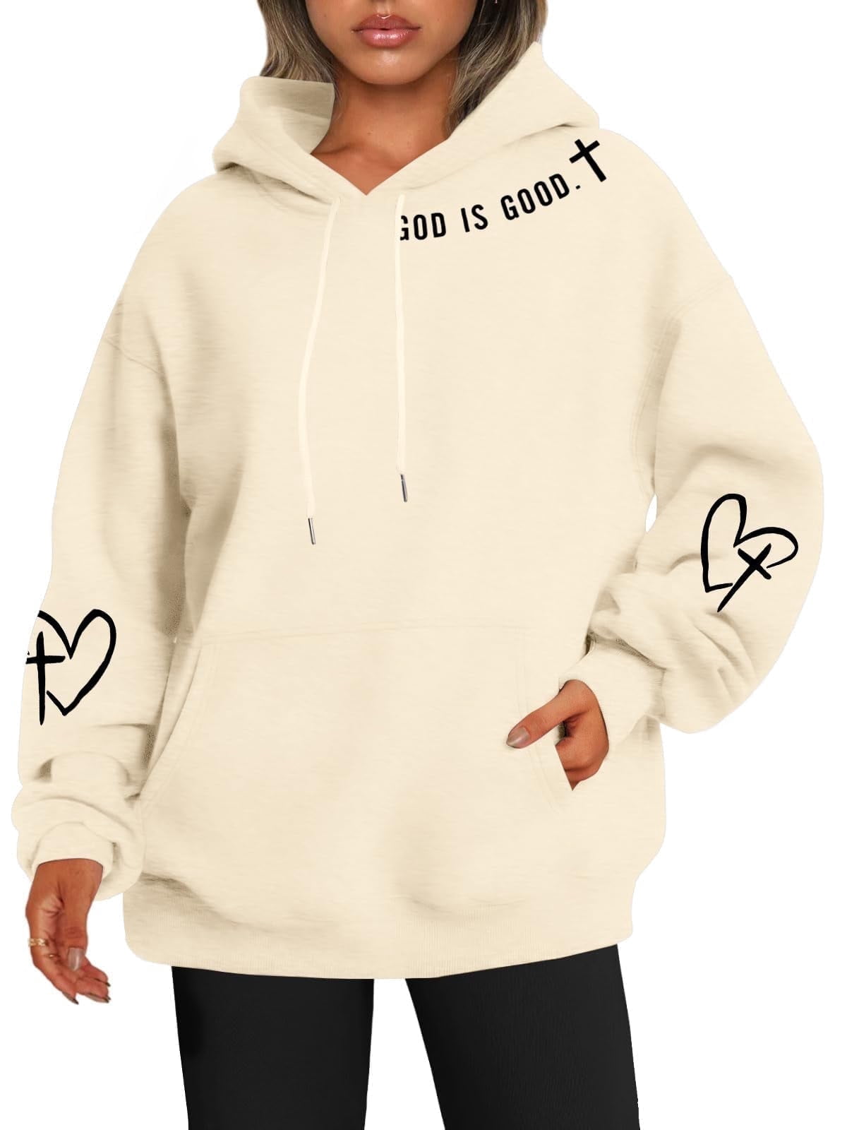 ALLTB Christian Sweatshirt for Women God Is Good Hoodies Plus Size ...