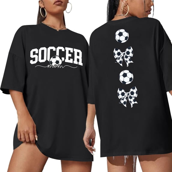ALLTB Soccer Cup 2026 Shirt Soccer Mom Shirts Women Oversized Football ...
