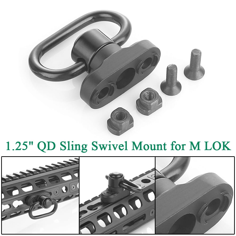 ALLTIMES 1.25" QD 2 Point Sling Swivel Mount for M LOK, Aluminum ...