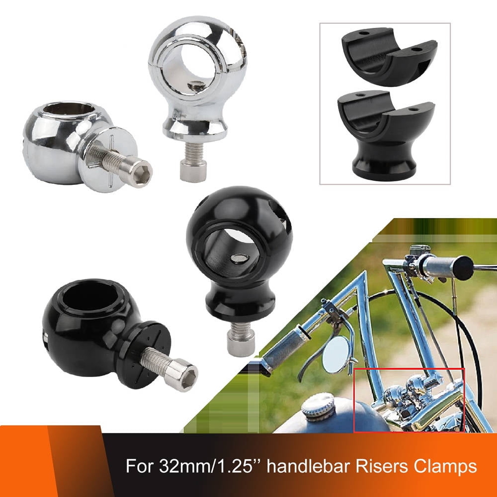 ALLTIMES 1 Pair Round Head Handlebar Riser Kit for Harley Models ...