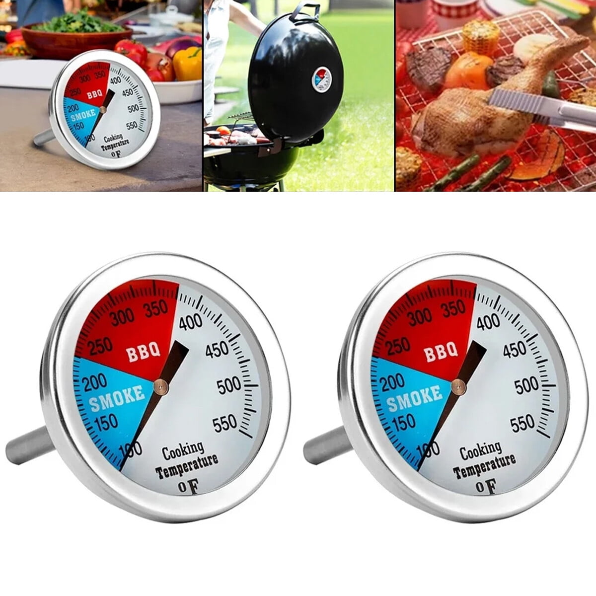 ALLTIMES 100-550℉ Thermometer Stainless Steel Temperature Gauge for ...
