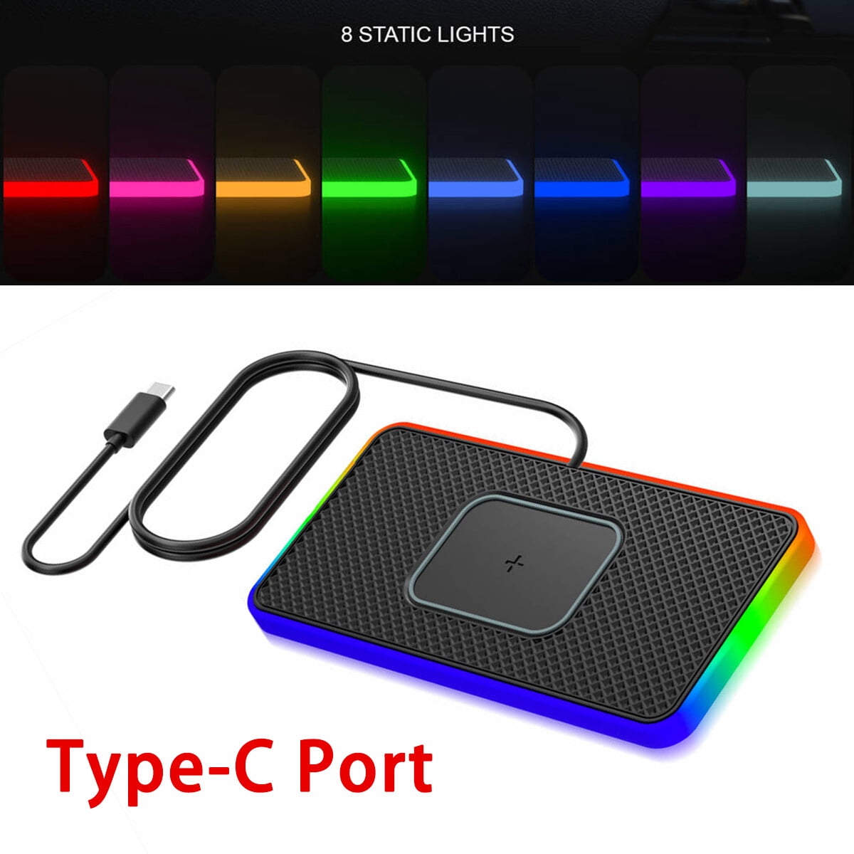 ALLTIMES 15W Car Wireless Charger Upgraded Breathing Atmosphere Light ...