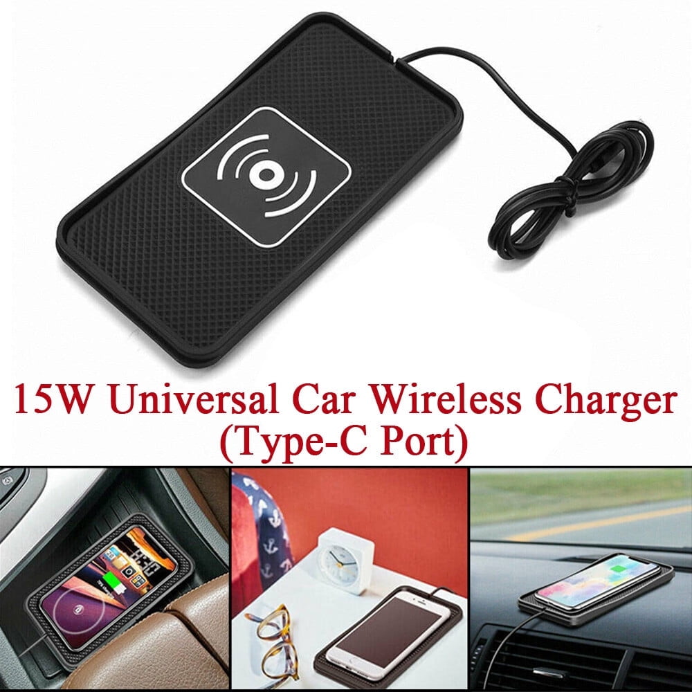 ALLTIMES 15W 2 in 1 Car Wireless Charger Type-C Port Fast Charging ...