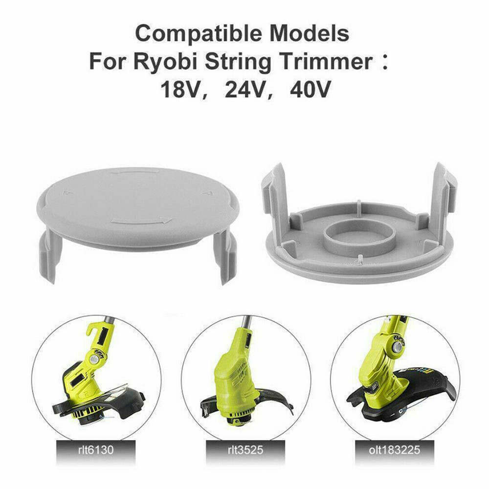 ALLTIMES 2PCS Replacement Trimmer Spool Caps Cover For Ryobi String ALLTIMES 2PCS Replacement Trimmer Spool Caps Cover For Ryobi String