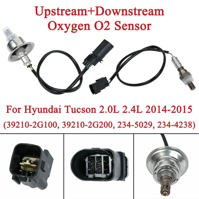 ALLTIMES 2PCS Upstream+Downstream Oxygen O2 Sensor for Hyundai Tucson 2.0L 2.4L 2014-2015, 39210 ...