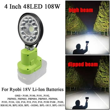 RYOBI Cordless ONE+ 18V 3,000 Lumens Hybrid LED Panel Light 3-Settings ...