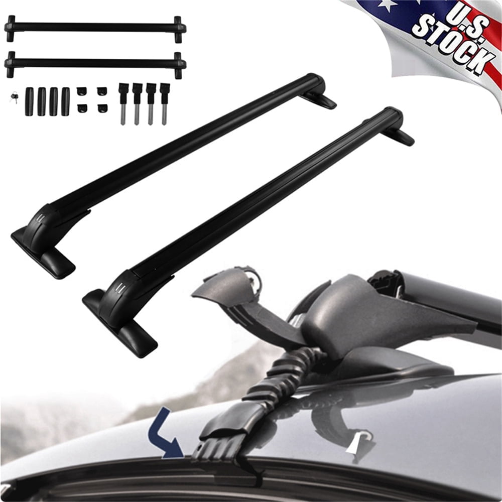 ALLTIMES 43.3" Universal Car Top Roof Rack Cross Bar Adjustable Luggage ...