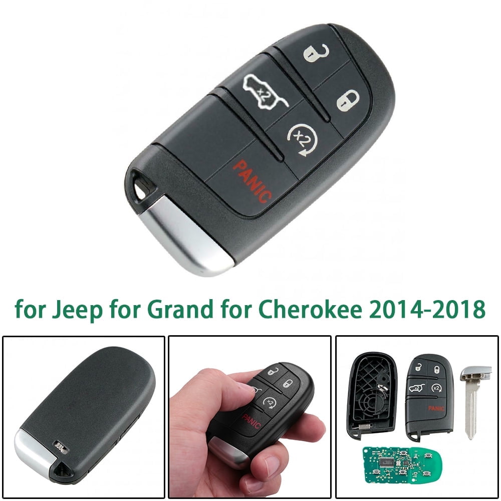 ALLTIMES 433MHz 5 Buttons Remote Key for Jeep for Grand for Cherokee ...
