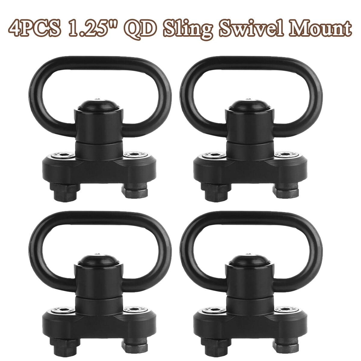 ALLTIMES 4PCS Aluminum 1.25" QD 2 Point Sling Swivel Mount for M LOK ...