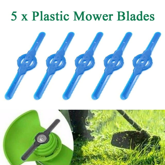 ALLTIMES 5PCS Plastic Lawn Mower Blades, Sharp Durable Grass Trimmer ...