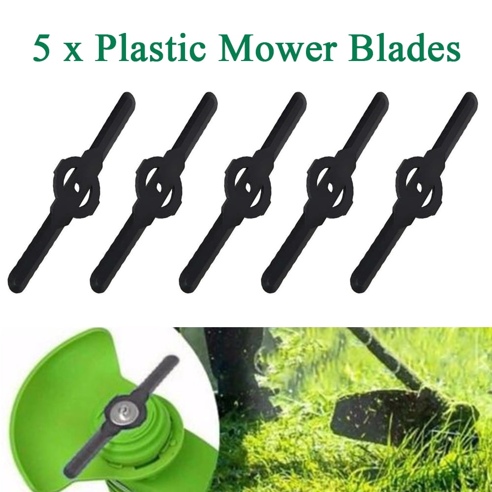 ALLTIMES 5PCS Plastic Lawn Mower Blades, Sharp Durable Grass Trimmer ...