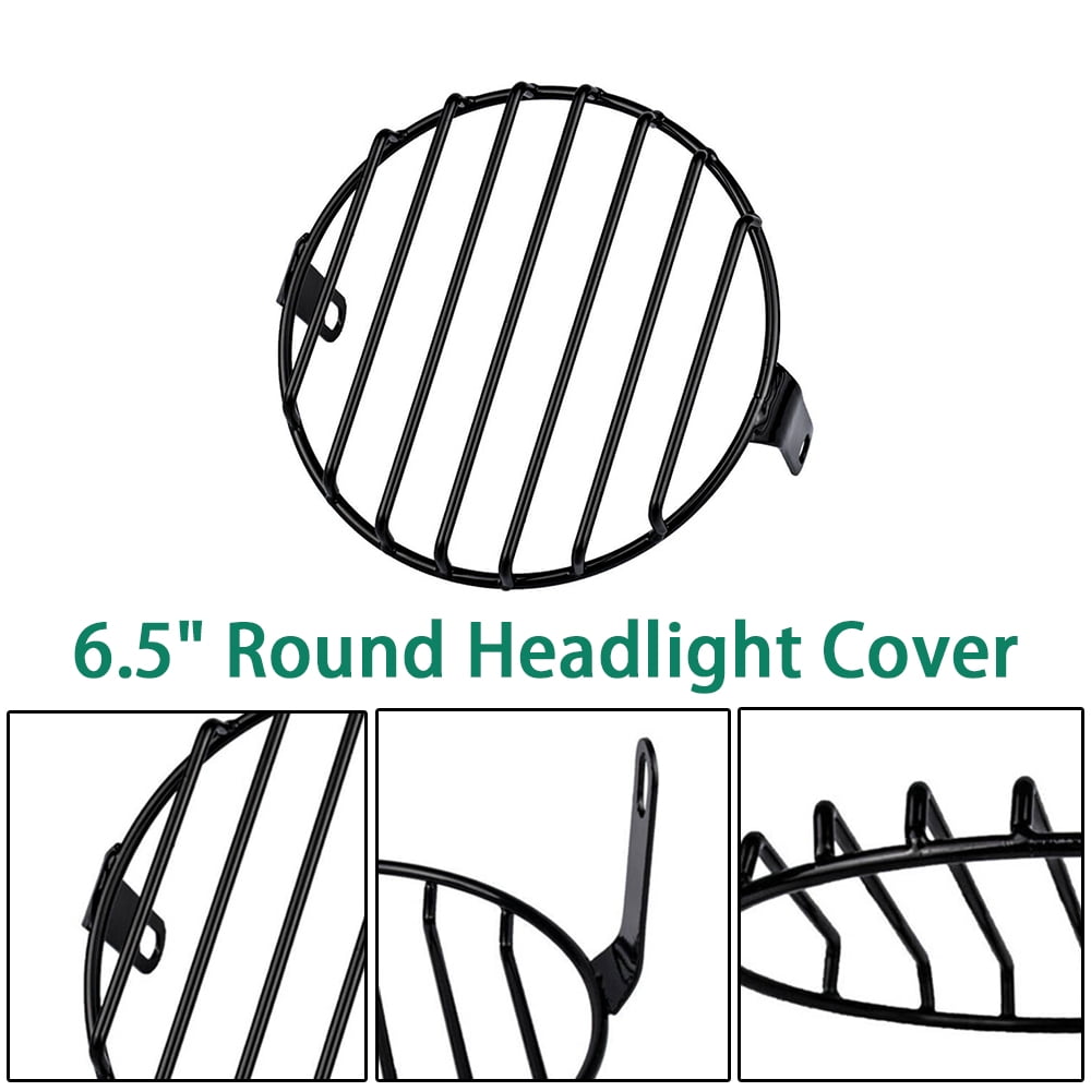 ALLTIMES 6.5" Round Headlight Cover for Cruiser/ Chopper/ Bobber/ Old ...