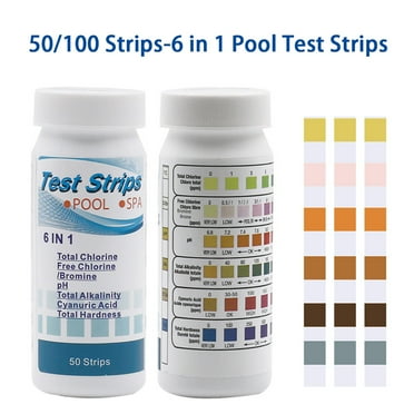 HTH Pool Care 6-Way Test Strips for Swimming Pools, 0.5 lb. Contains 35 ...
