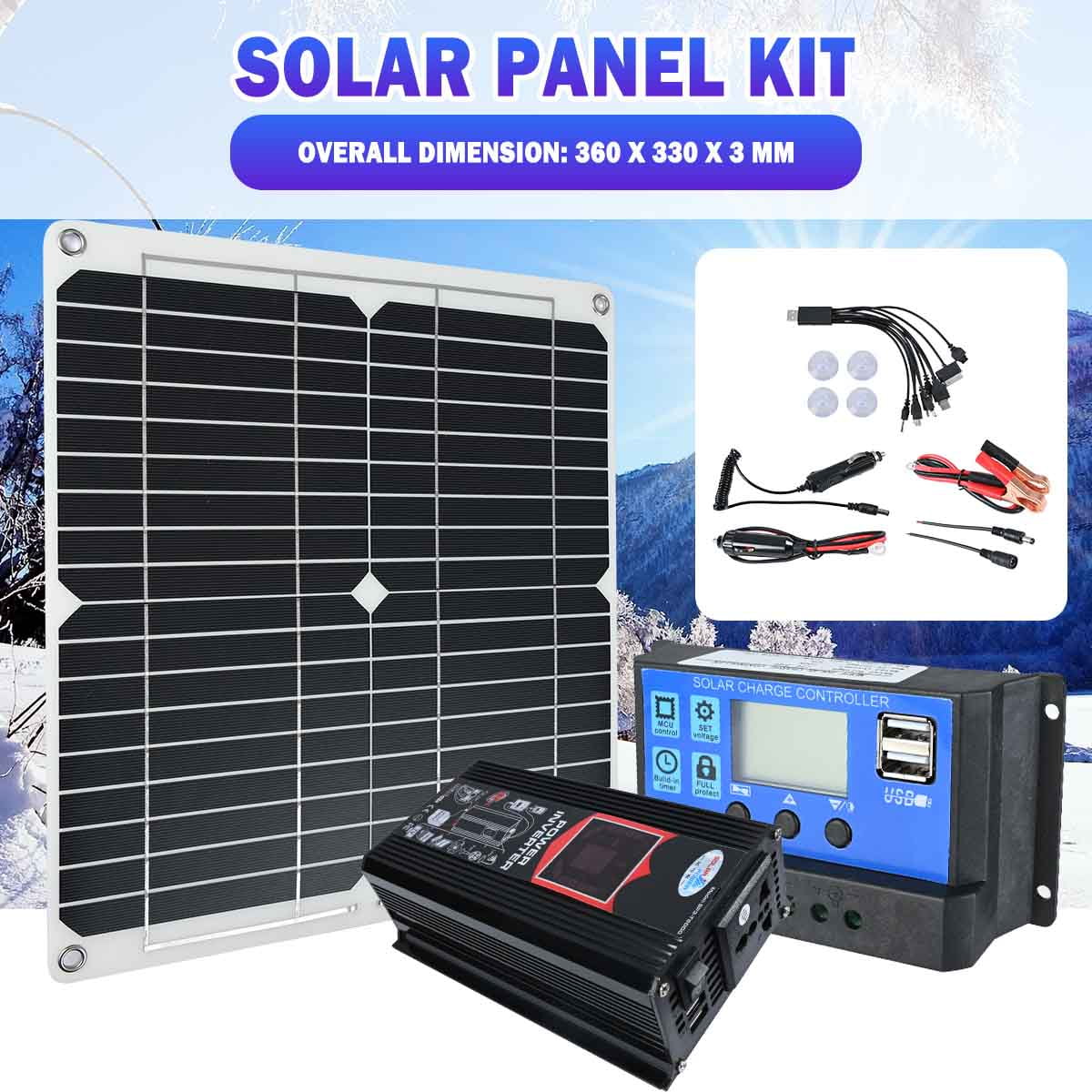 ALLTIMES 200W Solar Panel Kit with 100A Controller, 6000W Inverter for ...