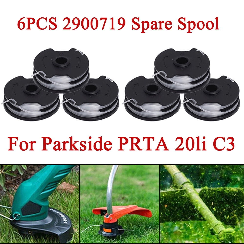 ALLTIMES 6PCS 2900719 Replacement Spare Spool for Parkside PRTA 20-Li C3 Cordless Grass Trimmer ...