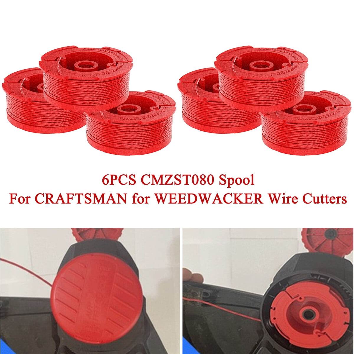 ALLTIMES 6PCS CMZST080 Trimmer Strimmer Replacement Spool Line for ...