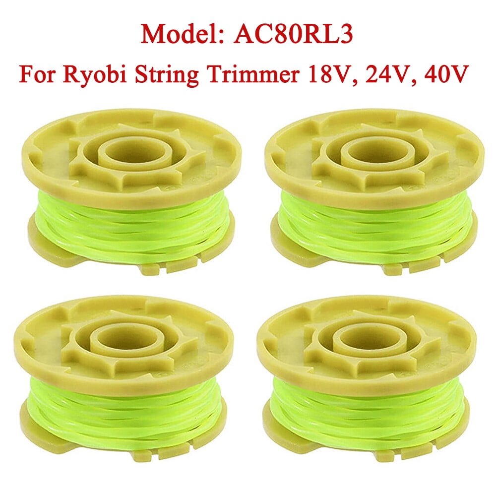 ALLTIMES AC80RL3 Replacement Spool Line for Ryobi String Trimmer 18V ...