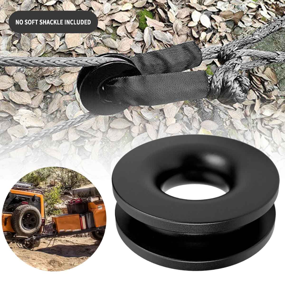 ALLTIMES Aluminum Recovery Ring 41,000lbs for Soft Shackle w/ 3/8" 1/2 ...