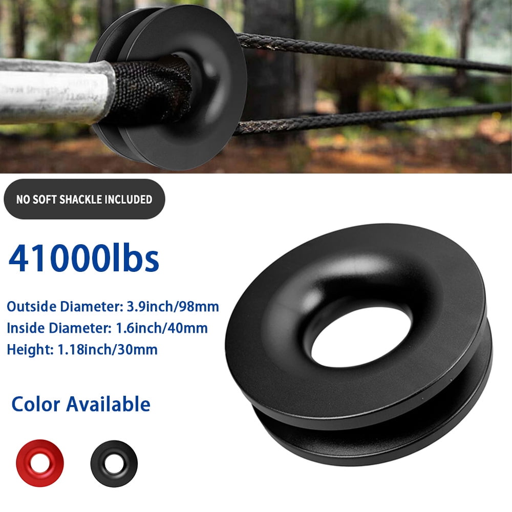 ALLTIMES Aluminum Recovery Ring 41,000lbs for Soft Shackle w/ 3/8" 1/2 ...