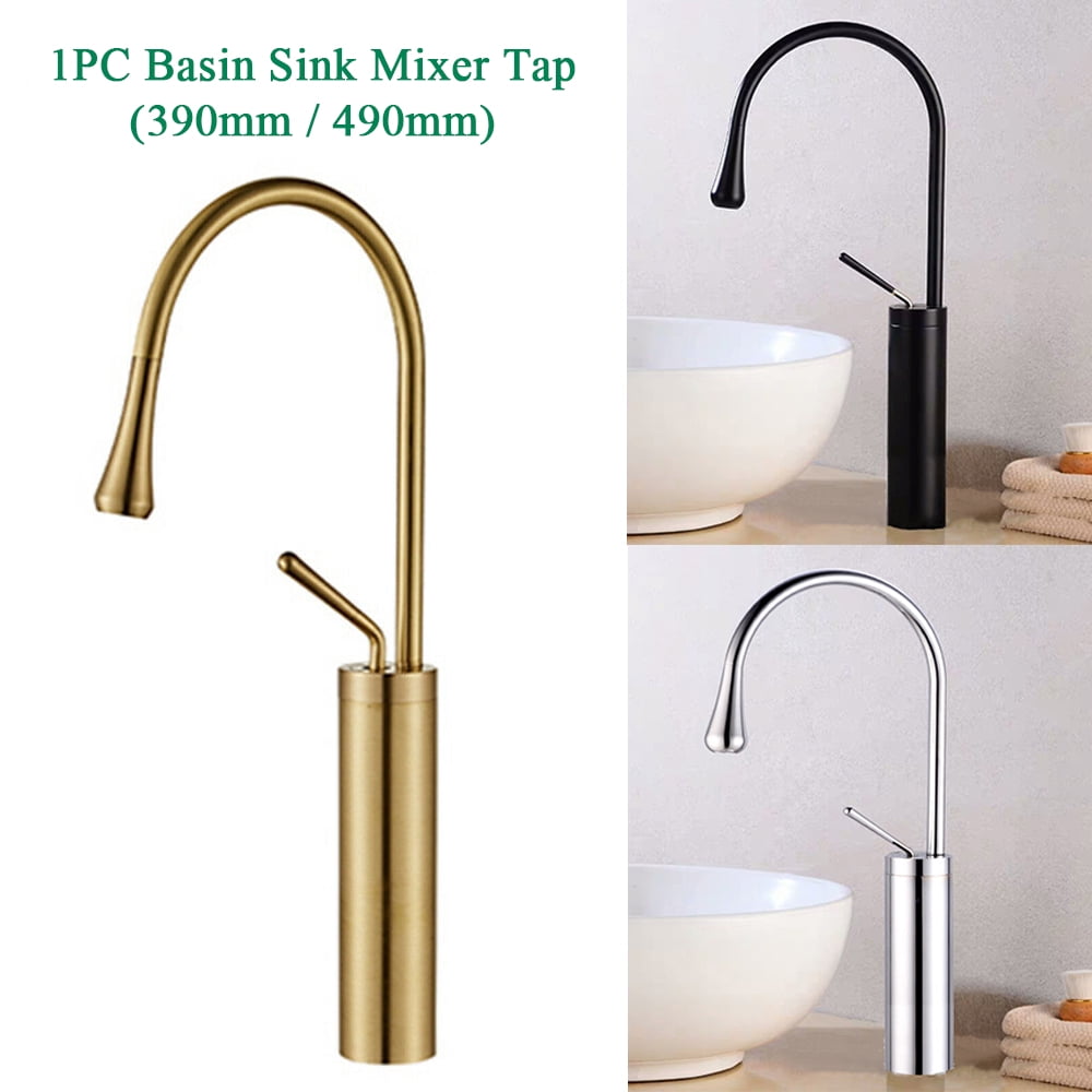 ALLTIMES Basin Sink Mixer Tap, Brass Swivel Spout 360 Degrees Separate ...