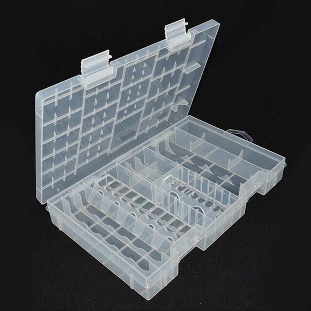 ALLTIMES Battery Storage Box PL-B001M, Clear PP Plastic Case - Walmart.com