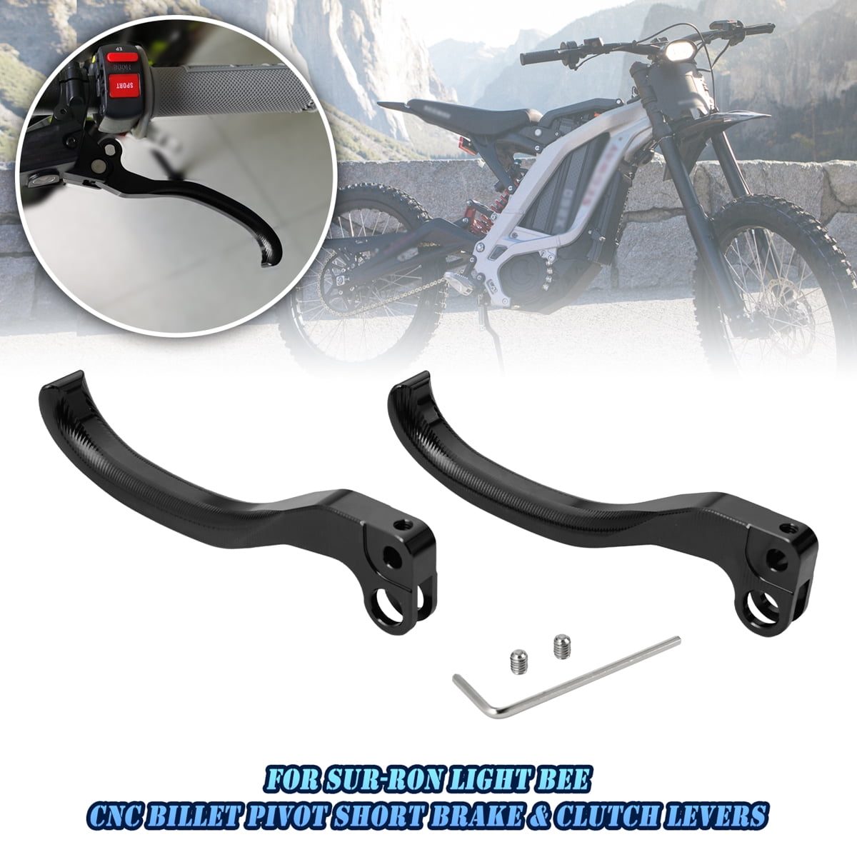ALLTIMES Bicycle Pivot Short Brake & Clutch Levers for Sur-Ron Light ...