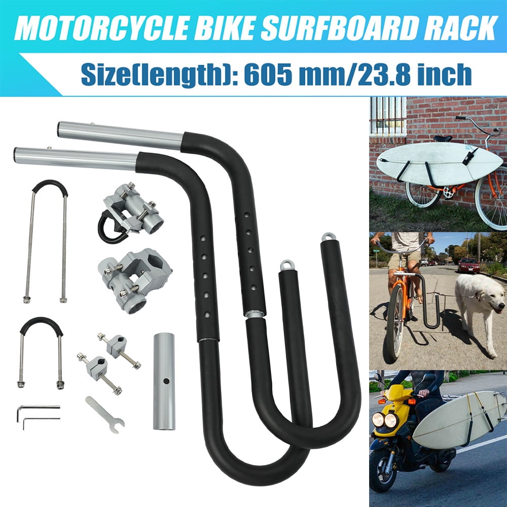 ALLTIMES Bicycle Surfboard Rack, 23.8 inch Black Aluminum Foam, Load ...
