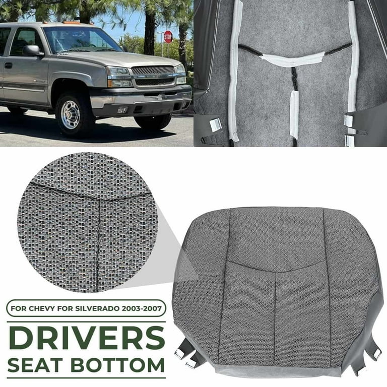 ALLTIMES Car Driver Bottom Seat Cover for Chevy for Silverado 2003 2007 Factory Cloth OEM Direct Replacement Walmart