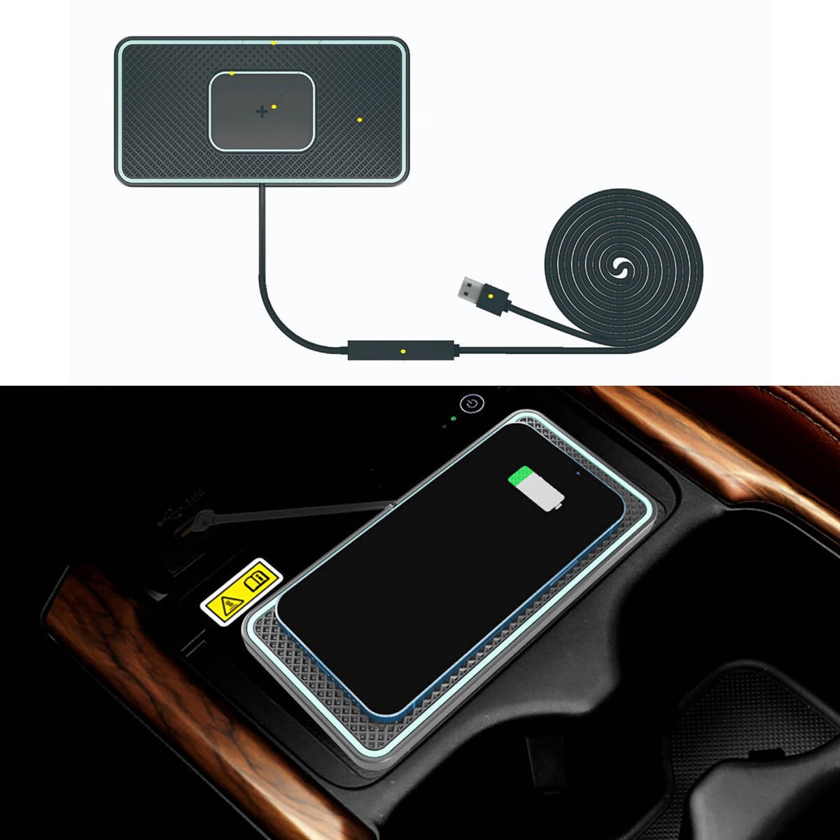 ALLTIMES Car Wireless Charger Upgraded Universal 15W USB Port Fast ...