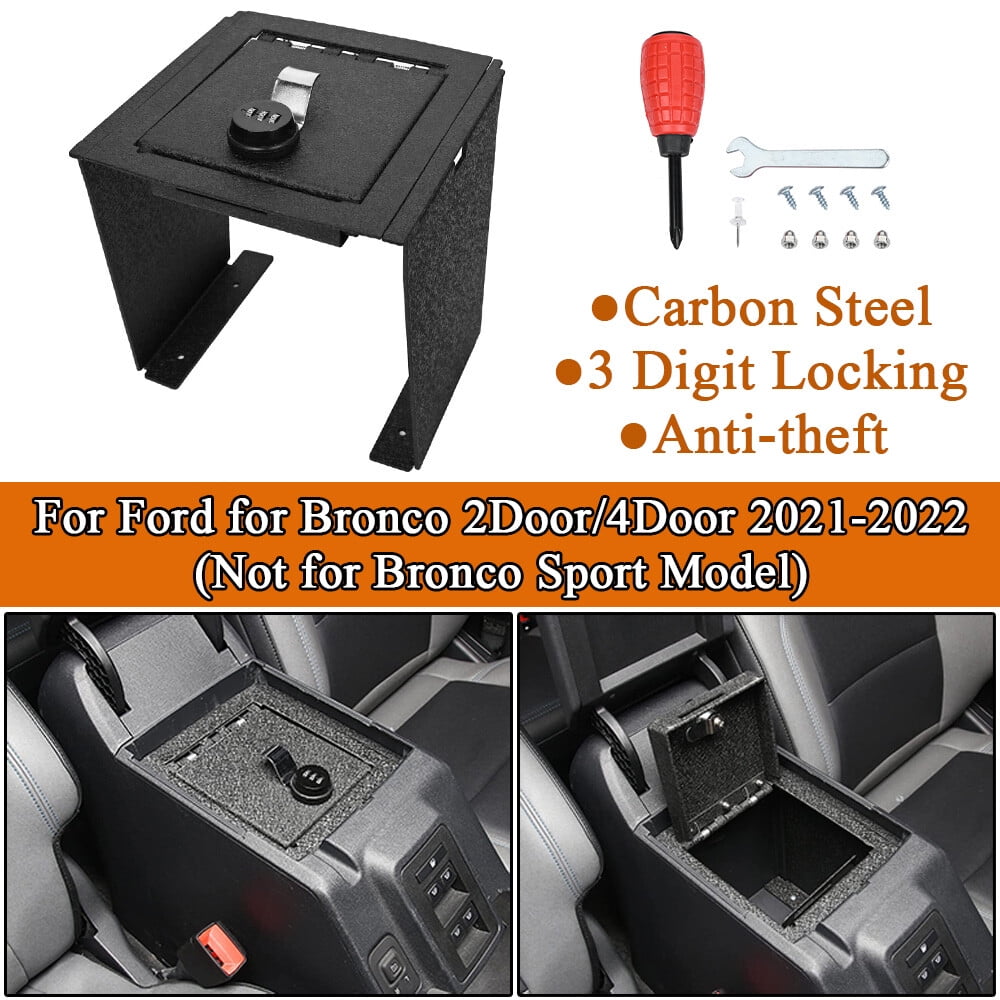 ALLTIMES Center Console Box Safe for Ford for Bronco 2Door/4Door 2021 ...