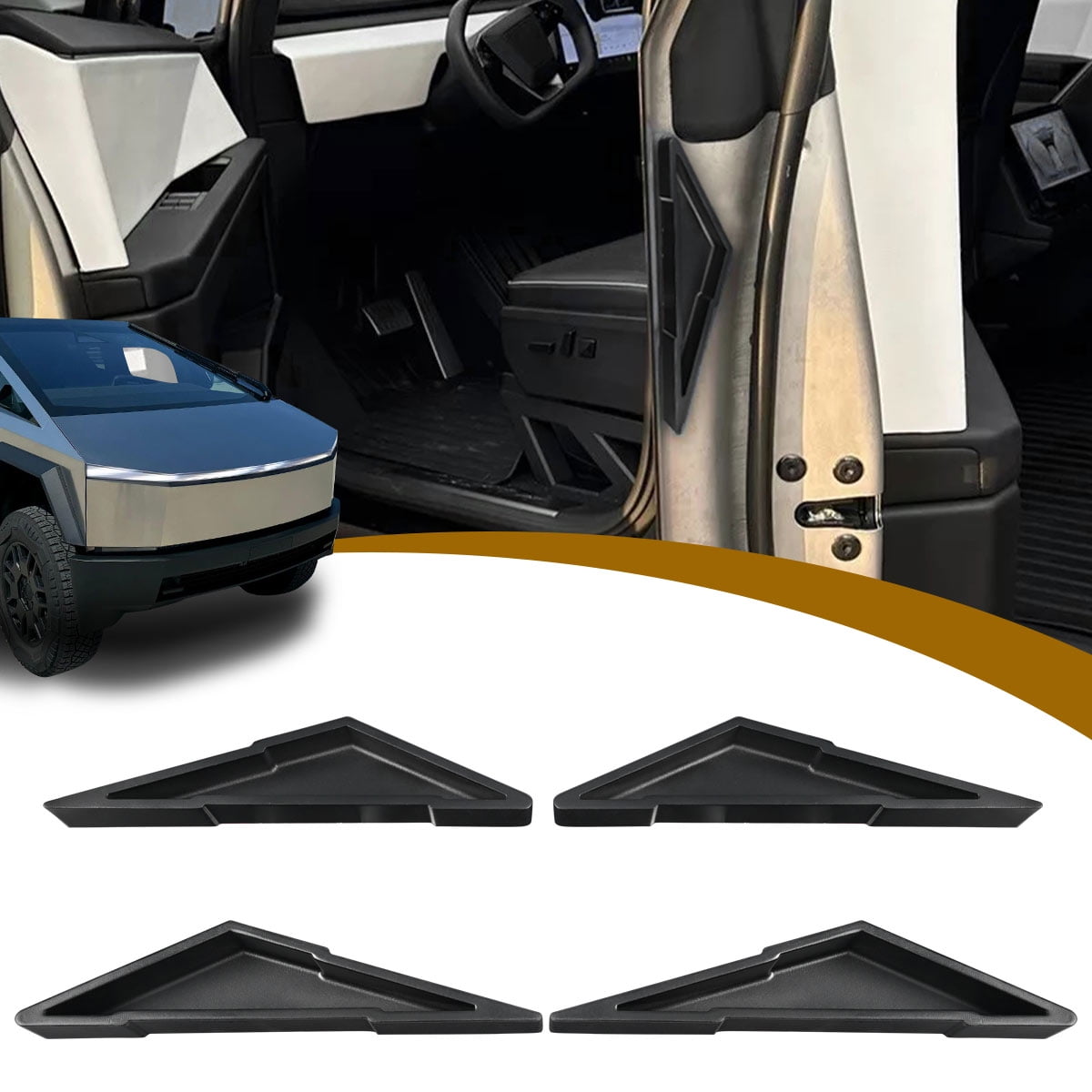 ALLTIMES Door Handles for Tesla CyberTruck 2024, Black ABS+PP Plastic ...