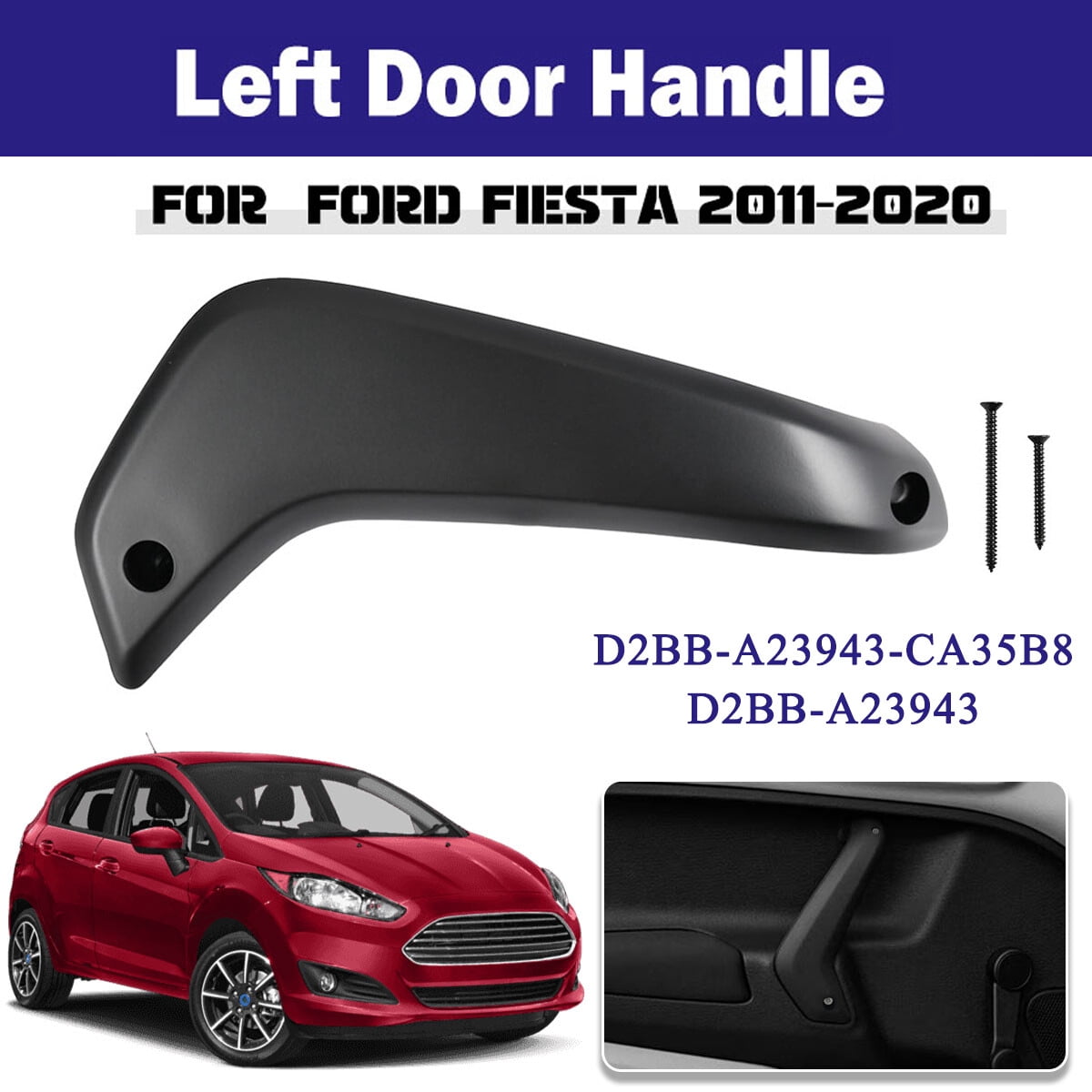 ALLTIMES Driver Right Side Inner Door Pull Handle for Ford Fiesta 2011 ...