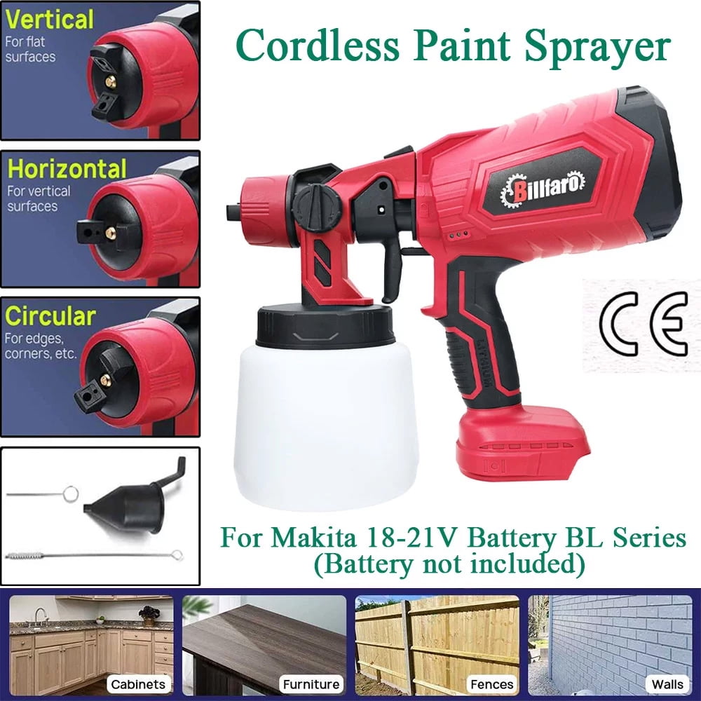 ALLTIMES Cordless Electric Paint Sprayer for Makita 18-21V BL Series ...