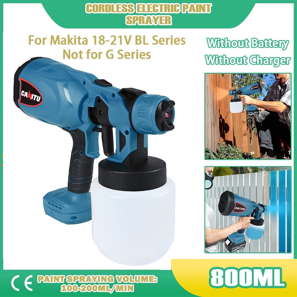 ALLTIMES Cordless Paint Sprayer, 800ML, 3 Patterns, for Makita 18-21V ...