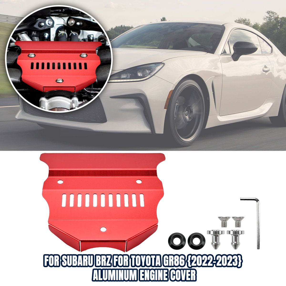 ALLTIMES Engine Cover for Subaru BRZ for Toyota GR86 2022-2023, 5052 ...