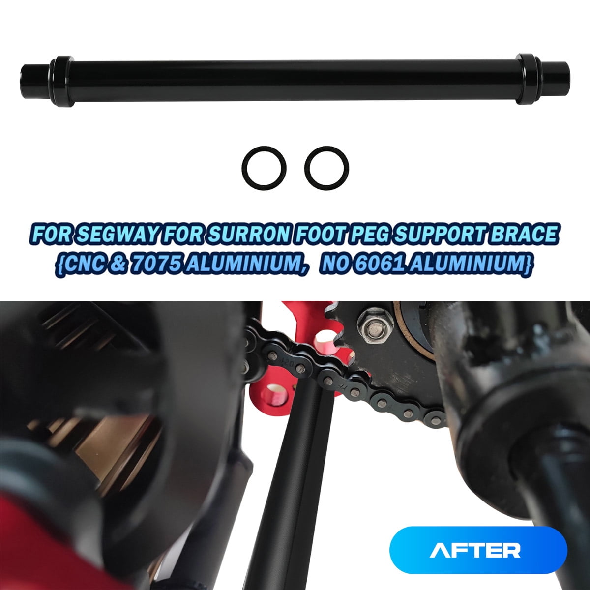 ALLTIMES Foot Peg Support Brace for Sur-Ron Light Bee, Black Sturdy ...